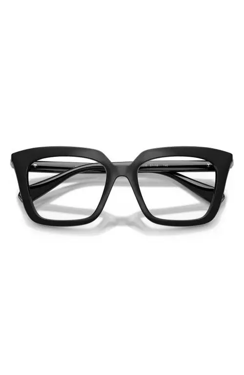 SWAROVSKI 49mm Square Eyeglasses - Black / Demo Lens