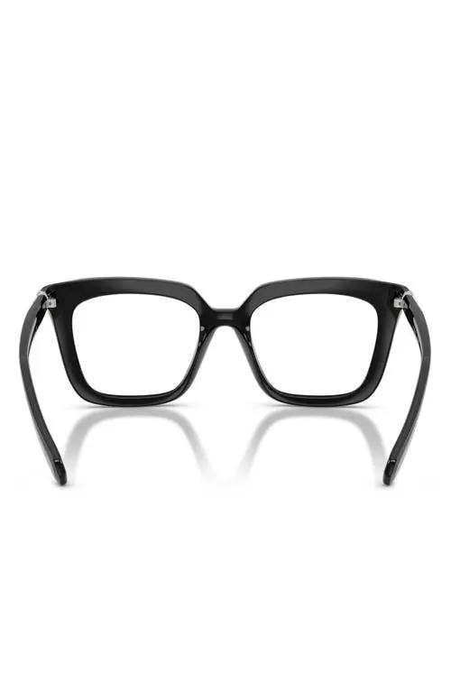 SWAROVSKI 49mm Square Eyeglasses - Black / Demo Lens