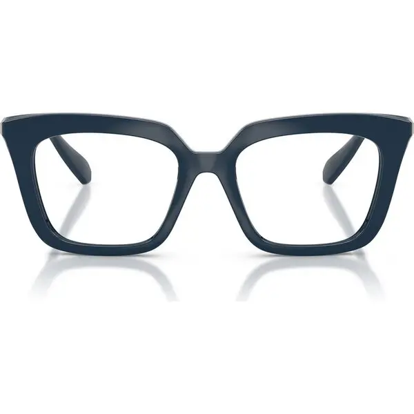 SWAROVSKI 49mm Square Eyeglasses - Blue /demo Lens