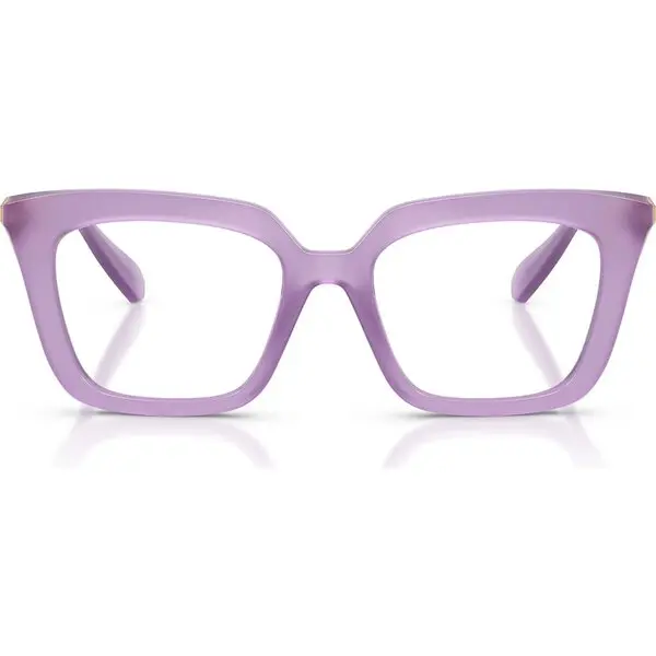 SWAROVSKI 49mm Square Eyeglasses - Milky Lilac/demo Lens