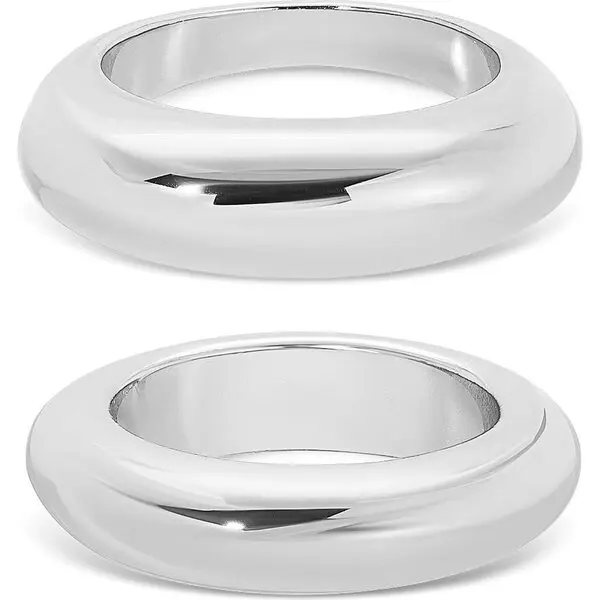 Ettika Modern Dome Ring Set - Silver