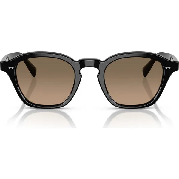Oliver Spencer 48mm Polarized Square Sunglasses - Black/sandstone