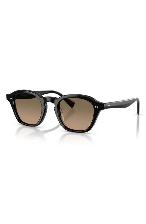 Oliver Spencer 48mm Polarized Square Sunglasses - Black/sandstone