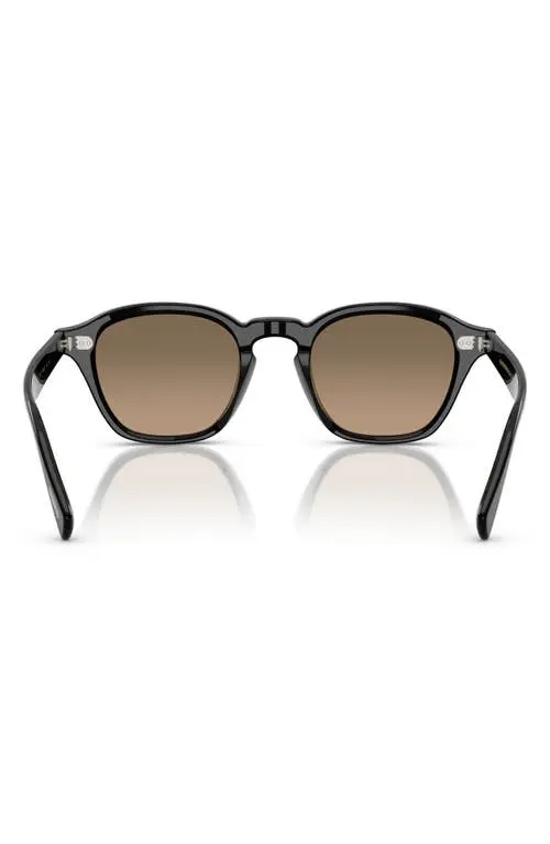 Oliver Spencer 48mm Polarized Square Sunglasses - Black/sandstone
