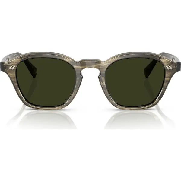 Oliver Spencer 48mm Polarized Square Sunglasses - Soft Olive Bark /polar