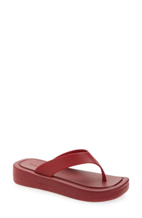 Jeffrey Campbell Darcie Platform Flip Flop - Dark Red