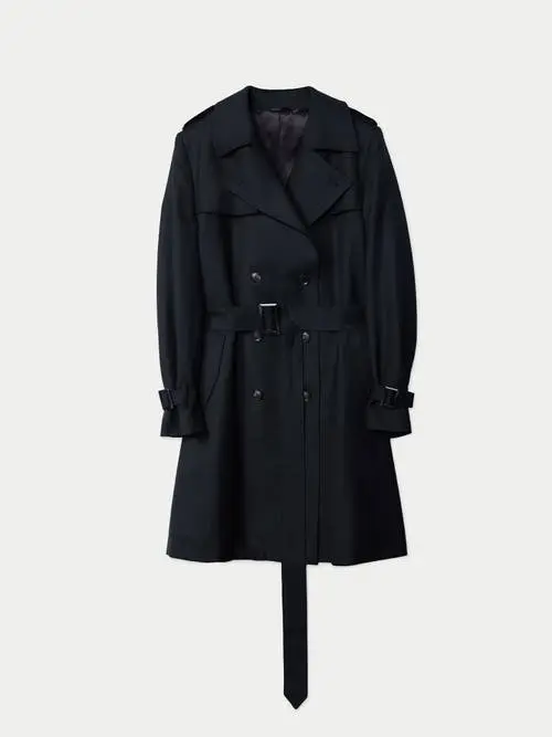 Gobi Cashmere Double Breasted Mongolian Cashmere Trench Coat