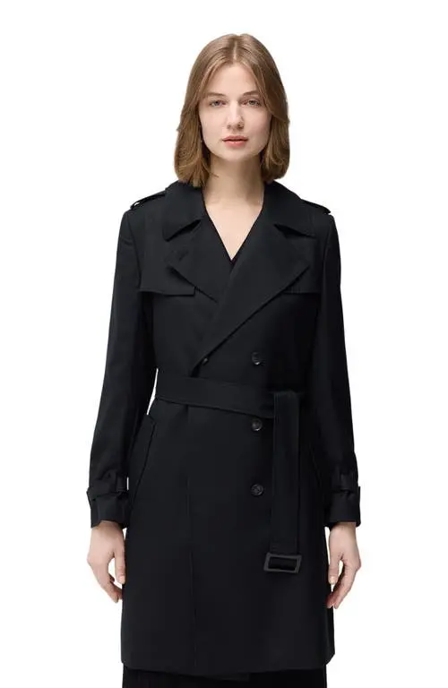 Gobi Cashmere Double Breasted Mongolian Cashmere Trench Coat