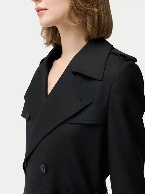 Gobi Cashmere Double Breasted Mongolian Cashmere Trench Coat