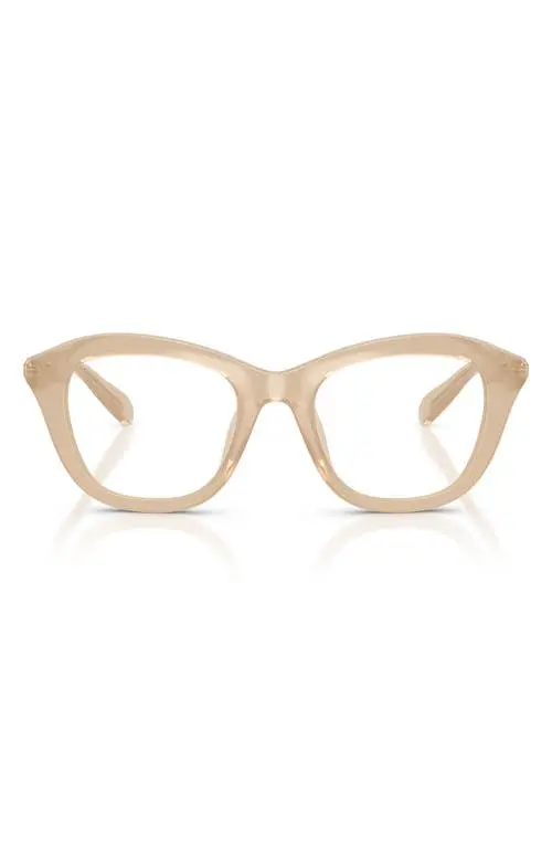 SWAROVSKI 50mm Cat Eye Optical Glasses - Milky Beige /demo Lens