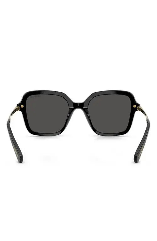 SWAROVSKI 50mm Irregular Sunglasses - Black /dark Grey