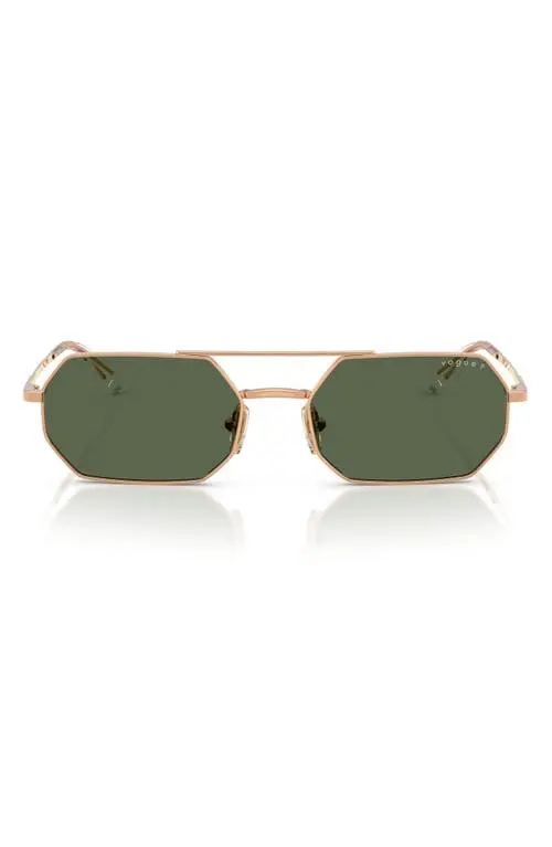 VOGUE 55mm Polarized Irregular Sunglasses - Rose Gold