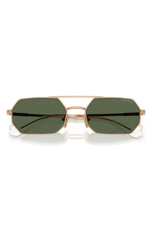 VOGUE 55mm Polarized Irregular Sunglasses - Rose Gold
