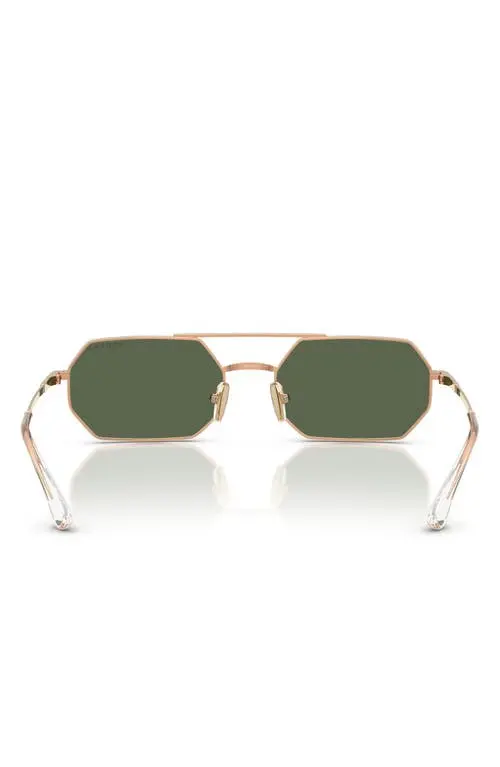 VOGUE 55mm Polarized Irregular Sunglasses - Rose Gold