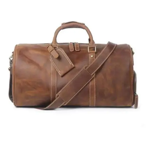 STEEL HORSE LEATHER The Dagny Weekender Duffle Bag - Brown