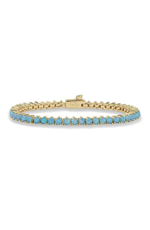 Melinda Maria Lab-created Opal Tennis Bracelet - Goldlue Opal