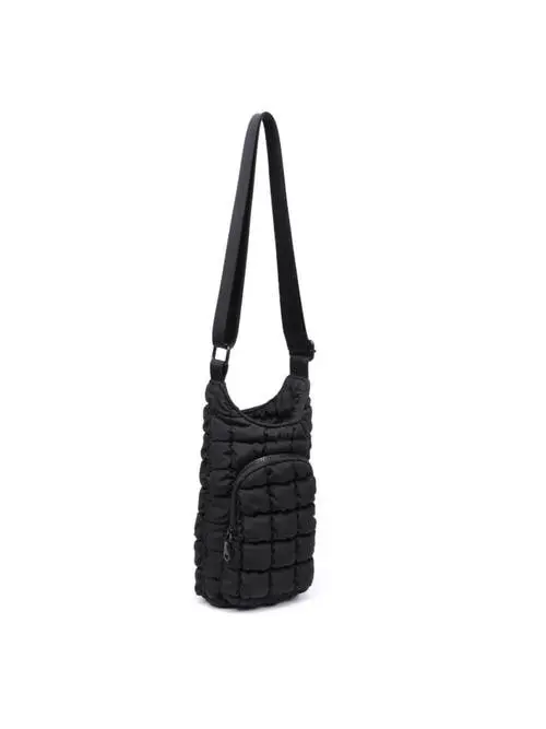 SOL AND SELENE Let It Flow Quilted Puffer Bag - Black