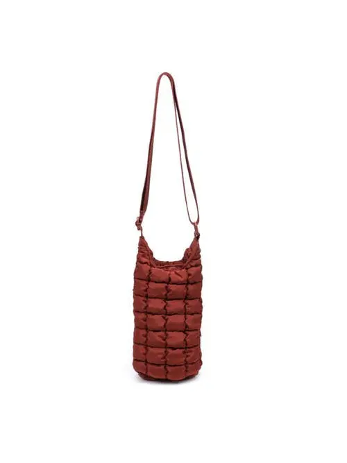 SOL AND SELENE Let It Flow Quilted Puffer Bag - Rust