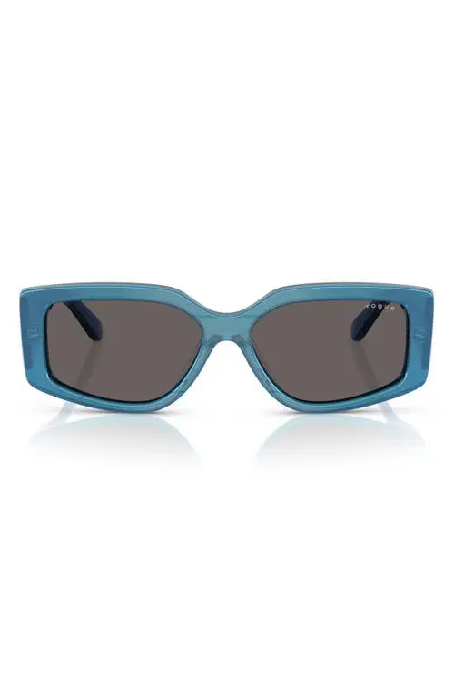 VOGUE 55mm Rectangular Sunglasses - Blue