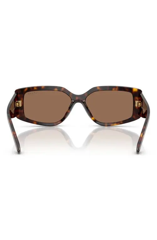 VOGUE 55mm Rectangular Sunglasses - Dark Havana