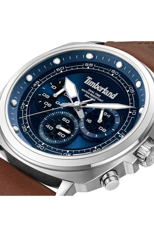 Timberland Williston Multifunction Chronograph Leather Strap Watch