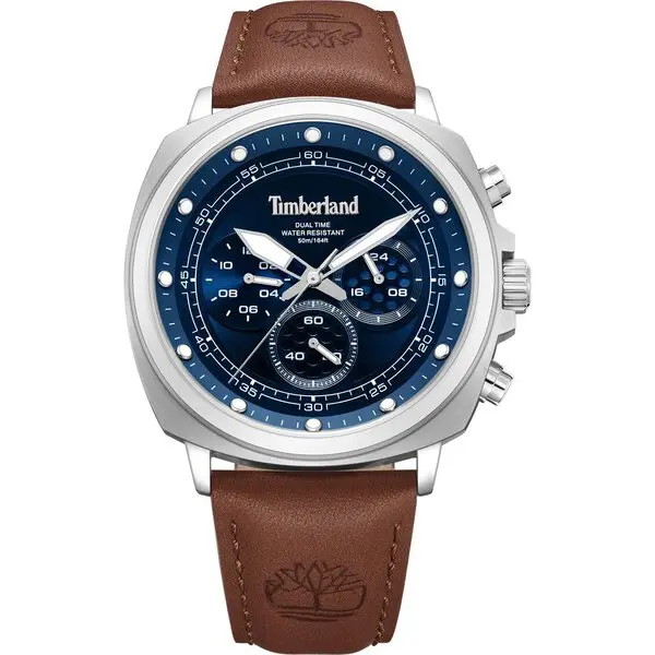 Timberland Williston Multifunction Chronograph Leather Strap Watch - Brown
