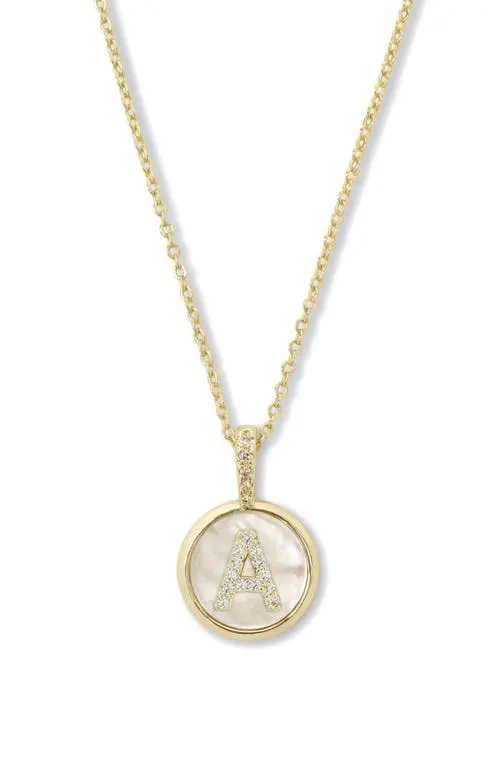 Melinda Maria Baby Love Letters Initial Pendant Necklace - Gold A