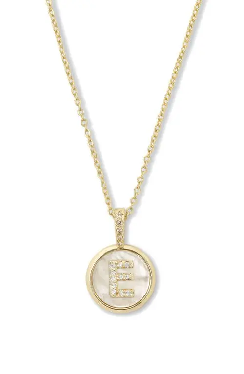Melinda Maria Baby Love Letters Initial Pendant Necklace - Gold E
