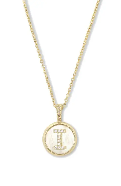 Melinda Maria Baby Love Letters Initial Pendant Necklace - Gold I