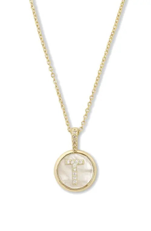 Melinda Maria Baby Love Letters Initial Pendant Necklace - Gold T
