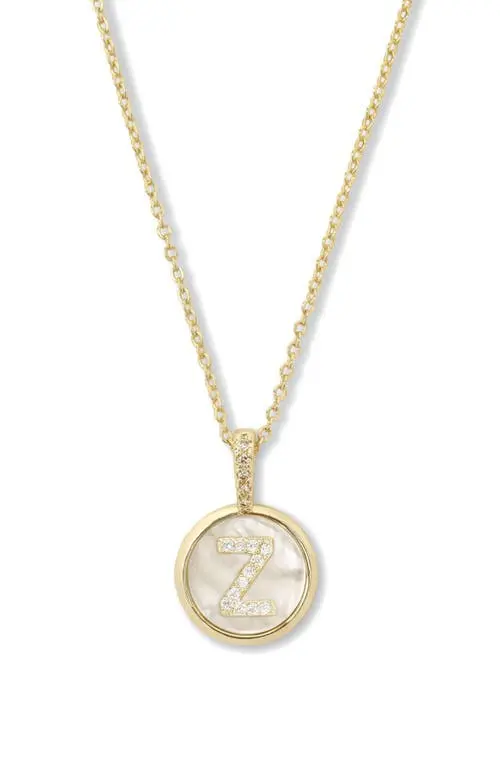 Melinda Maria Baby Love Letters Initial Pendant Necklace - Gold Z