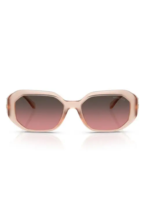 Michael Kors 54mm Irregular Sunglasses - Light Sand / Brown Rose
