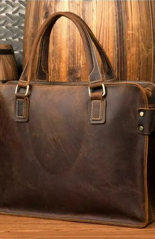 STEEL HORSE LEATHER The Viggo Briefcase