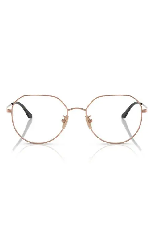 VOGUE 55mm Round Optical Glasses - Rose Gold