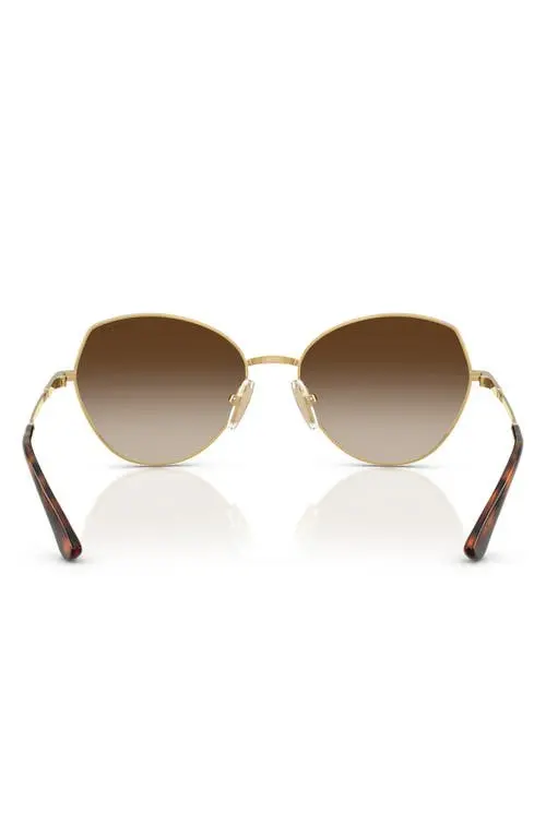 VOGUE 56mm Gradient Oval Sunglasses - Gold