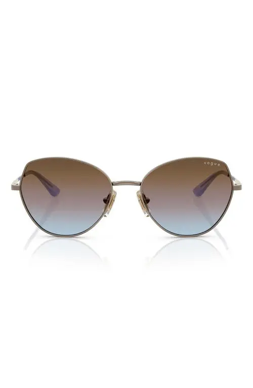 VOGUE 56mm Gradient Oval Sunglasses - Light Brown