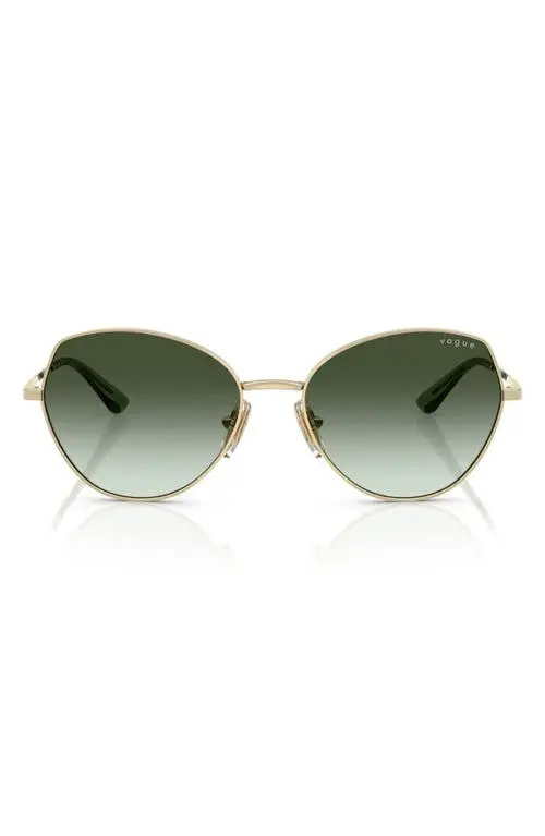 VOGUE 56mm Gradient Oval Sunglasses - Pale Gold
