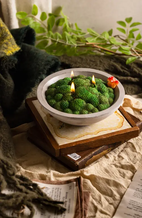 SOUTHLAKE GIFTS Forest Moss Candle Bowl