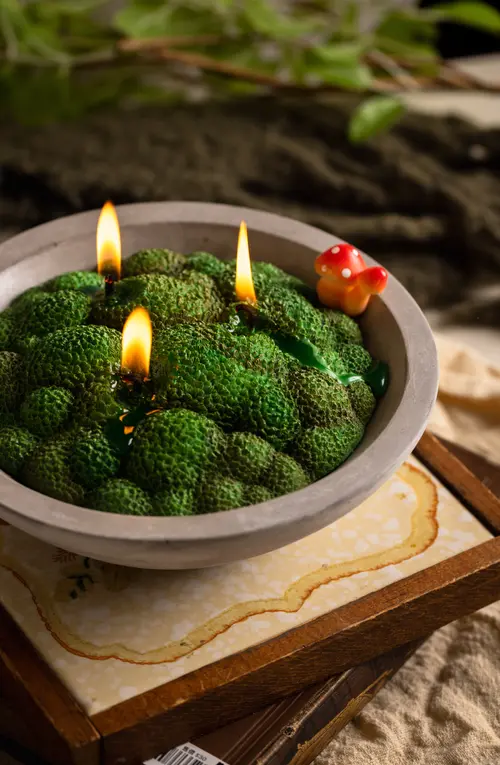 SOUTHLAKE GIFTS Forest Moss Candle Bowl