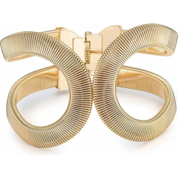 Ettika Abstract Flex Cuff Bracelet - Gold