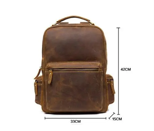 STEEL HORSE LEATHER The Langley Full Grain Leather Backpack