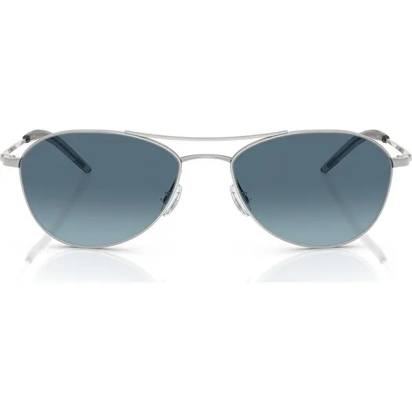 Oliver Spencer 57mm Aviator Sunglasses - Silver / Marine Gradient