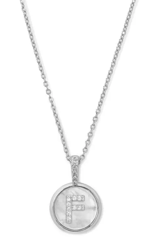Melinda Maria Baby Love Letters Initial Pendant Necklace - Silver F