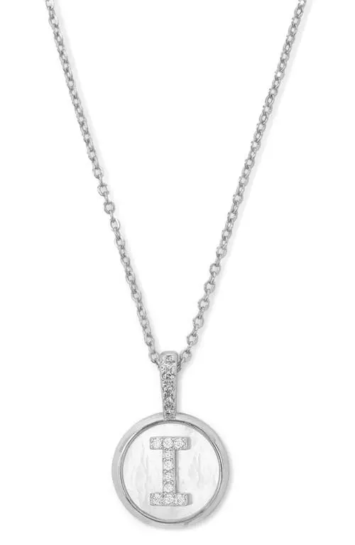Melinda Maria Baby Love Letters Initial Pendant Necklace - Silver I