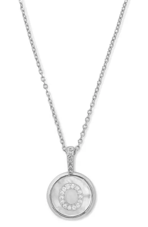 Melinda Maria Baby Love Letters Initial Pendant Necklace - Silver O