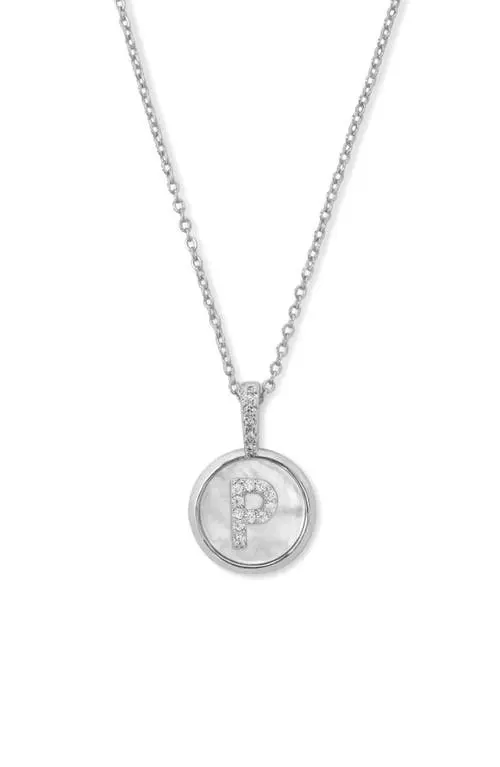 Melinda Maria Baby Love Letters Initial Pendant Necklace - Silver P
