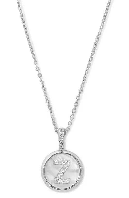 Melinda Maria Baby Love Letters Initial Pendant Necklace - Silver Z