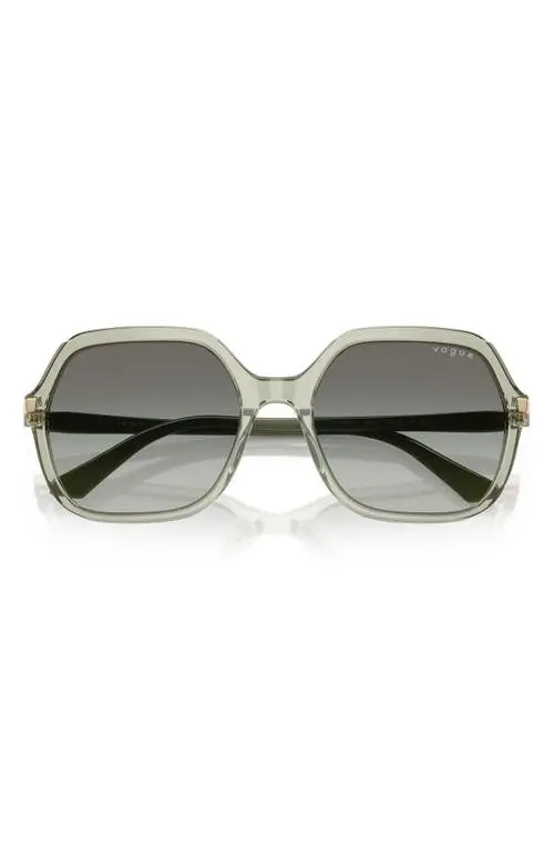 VOGUE 56mm Square Sunglasses - Transparent Green