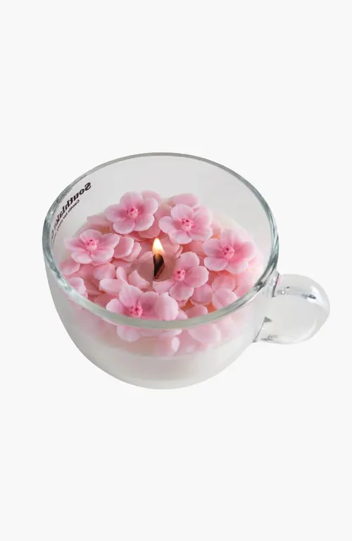 SOUTHLAKE GIFTS Romantic Sakura Cup Scented Candle - Sakura Light Pink
