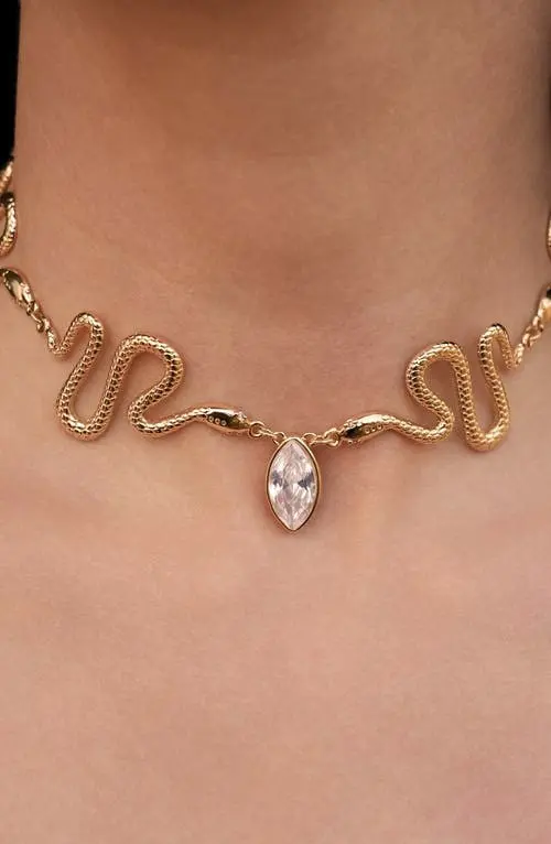 Ettika Serpentina Choker Necklace - Gold